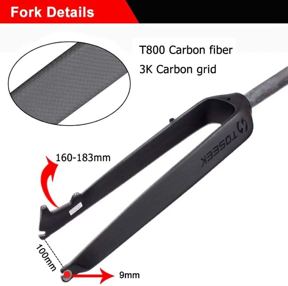 TOSEEK 26/27.5/29" Carbon Fiber Straight Rigid Disc Brake Fork – BUCKLOS
